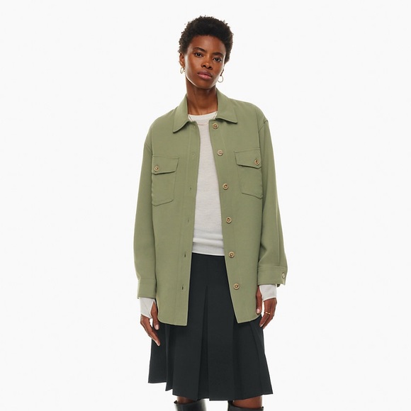 Aritzia | Jackets & Coats | Aritzia Wilfred The Ganna Shirt Jacket Bitter Sage | Poshmark